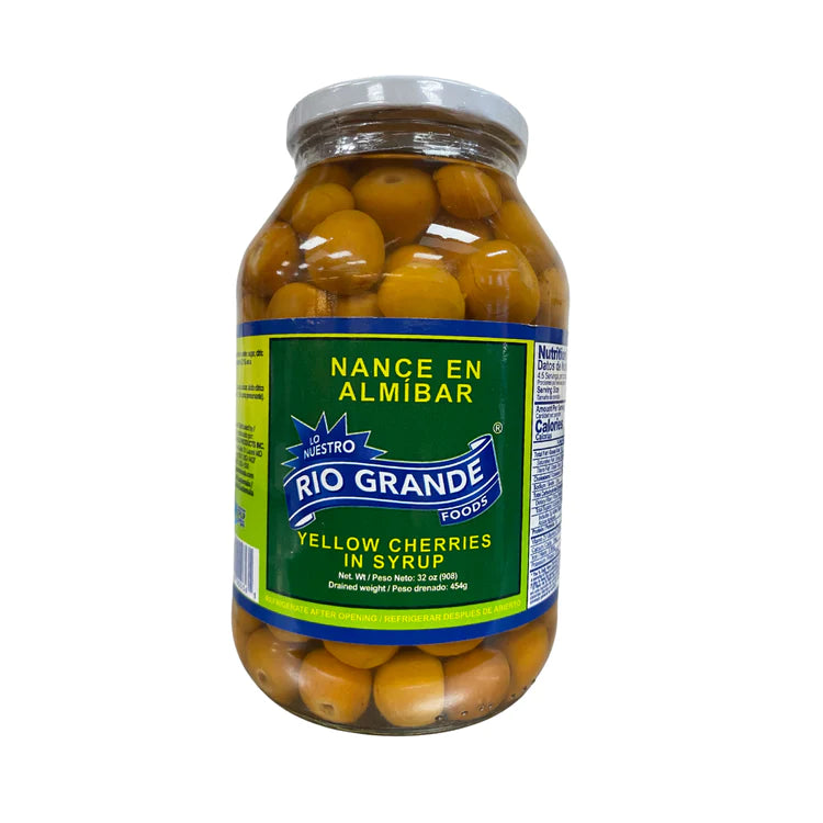 Rio Grande Nance en Almibar- Yellow Cherries in Syrup 32oz (908g ...