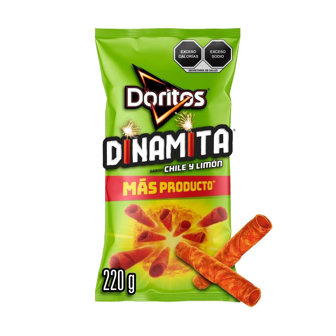 Sabritas Doritos Dinamita Chile & Limon - Chili & Lime Chips 220g ...